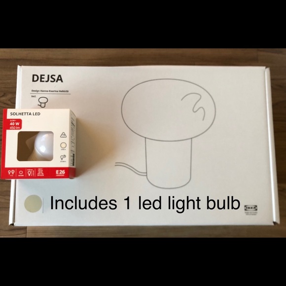IKEA | Accents | New Ikea Dejsa Table Lamp Beigeopal Glass Mushroom ...